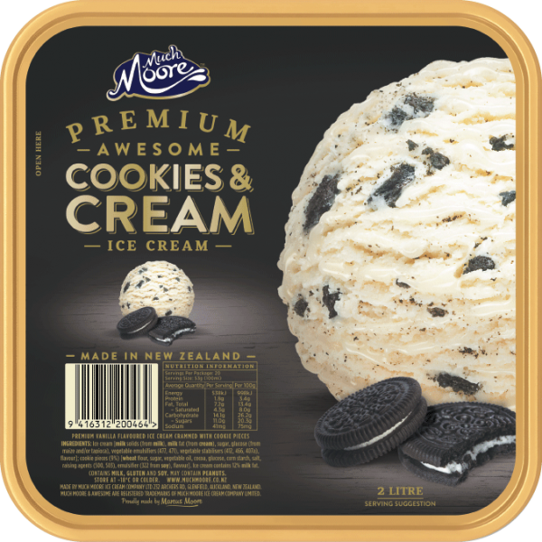 Much Moore Premium Awesome Cookies & Cream 2L - Eat The Kiwi Samoa