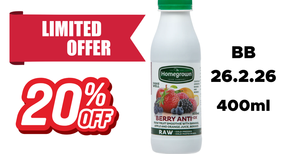 PROMO 400ml Homegrown PURE BERRY - Eat The Kiwi Samoa